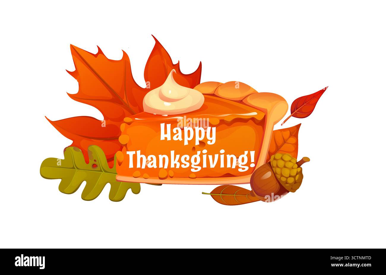 Pumpkin pie maple leaves Stock Vector Images - Alamy