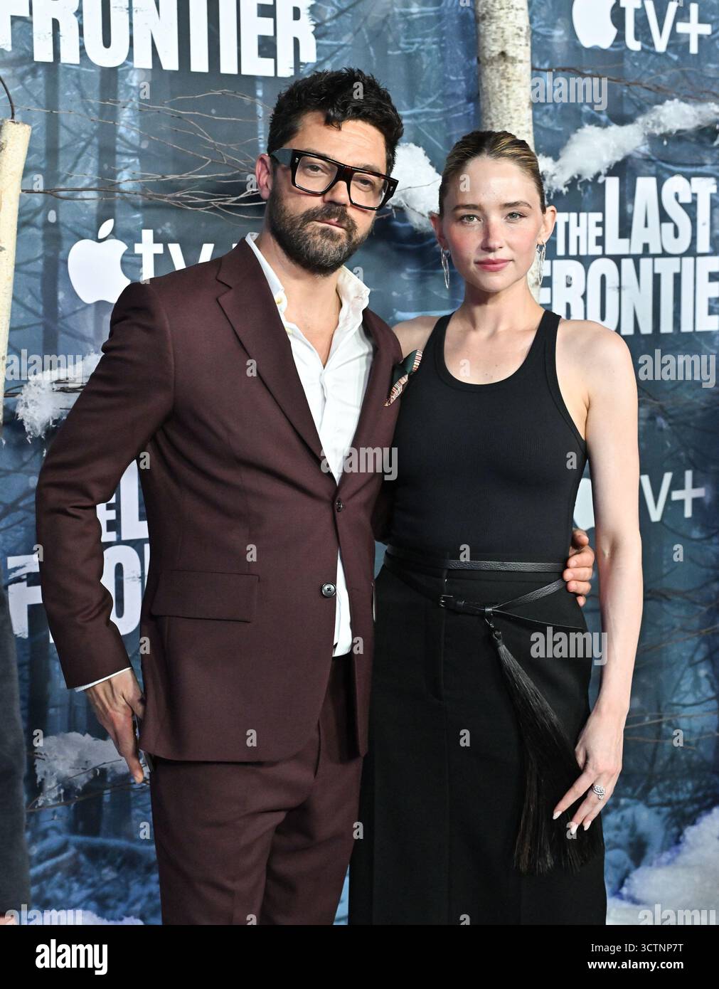 Dominic Cooper, left, and Haley Bennett attend the world premiere of Apple TV+'s "The Last ...