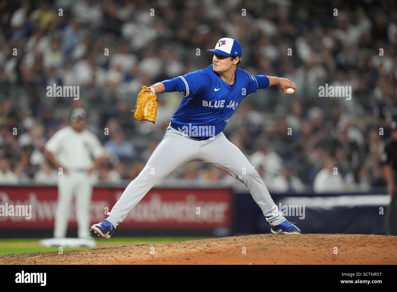 Toronto Blue Jays pitcher Brendon Little delivers against the New York ...