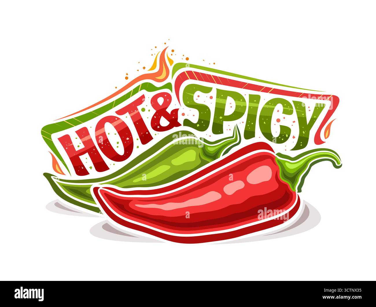 Fresh hot spicy whole Stock Vector Images - Alamy