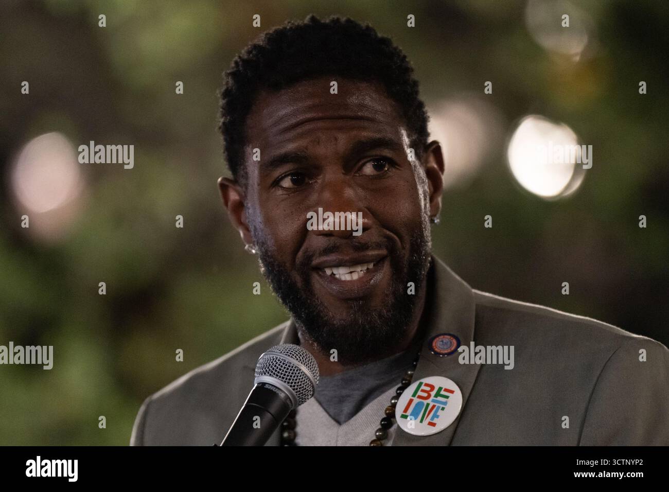 City Public Advocate Jumaane Williams speaks during rally on 2nd anniversary of Hamas terrorist ...