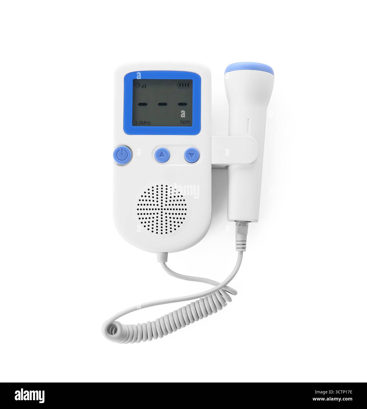 Fetal doppler on white background Stock Photo - Alamy