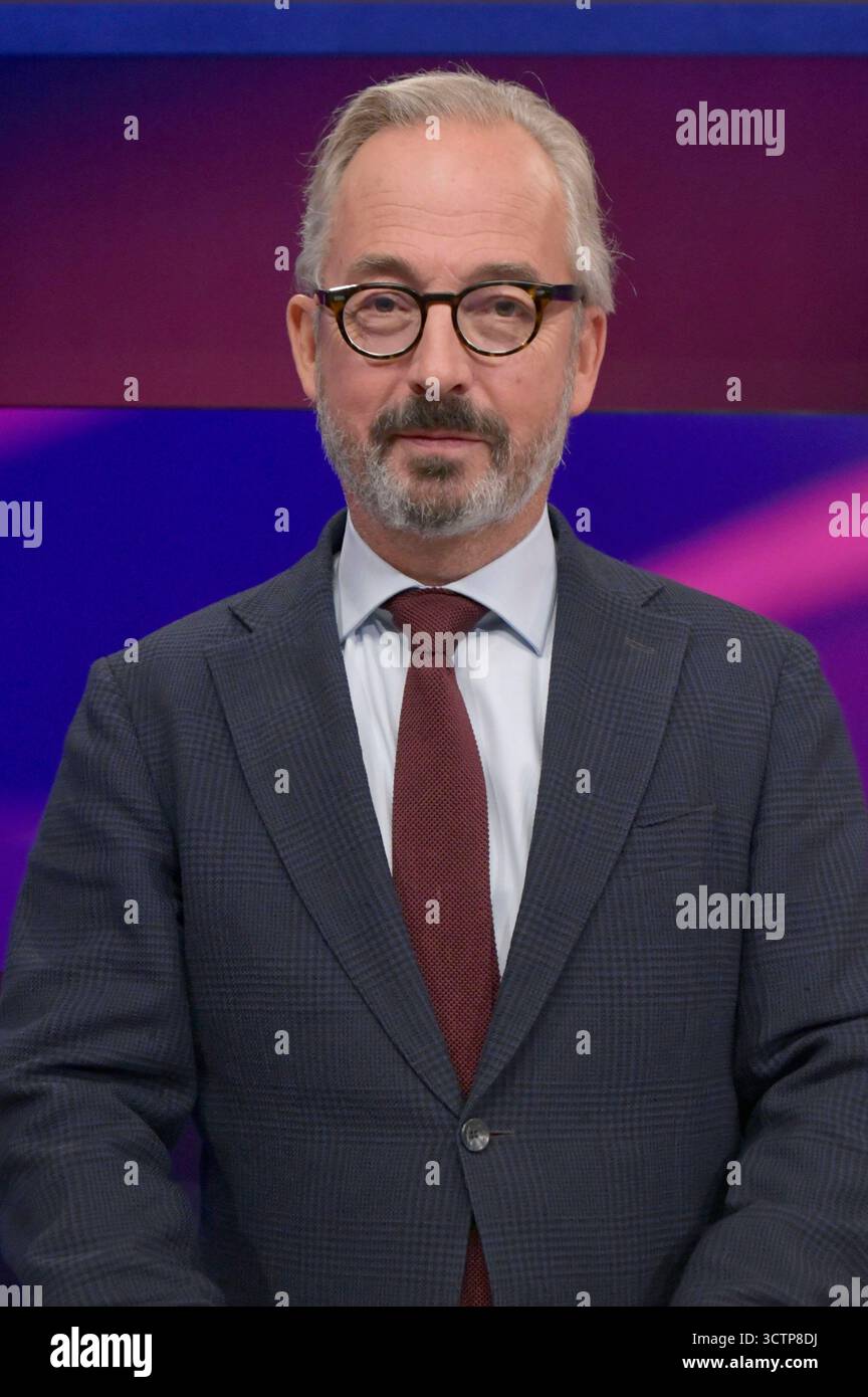 Jan Fleischhauer in der ARD-Talkshow maischberger im Studio Berlin ...