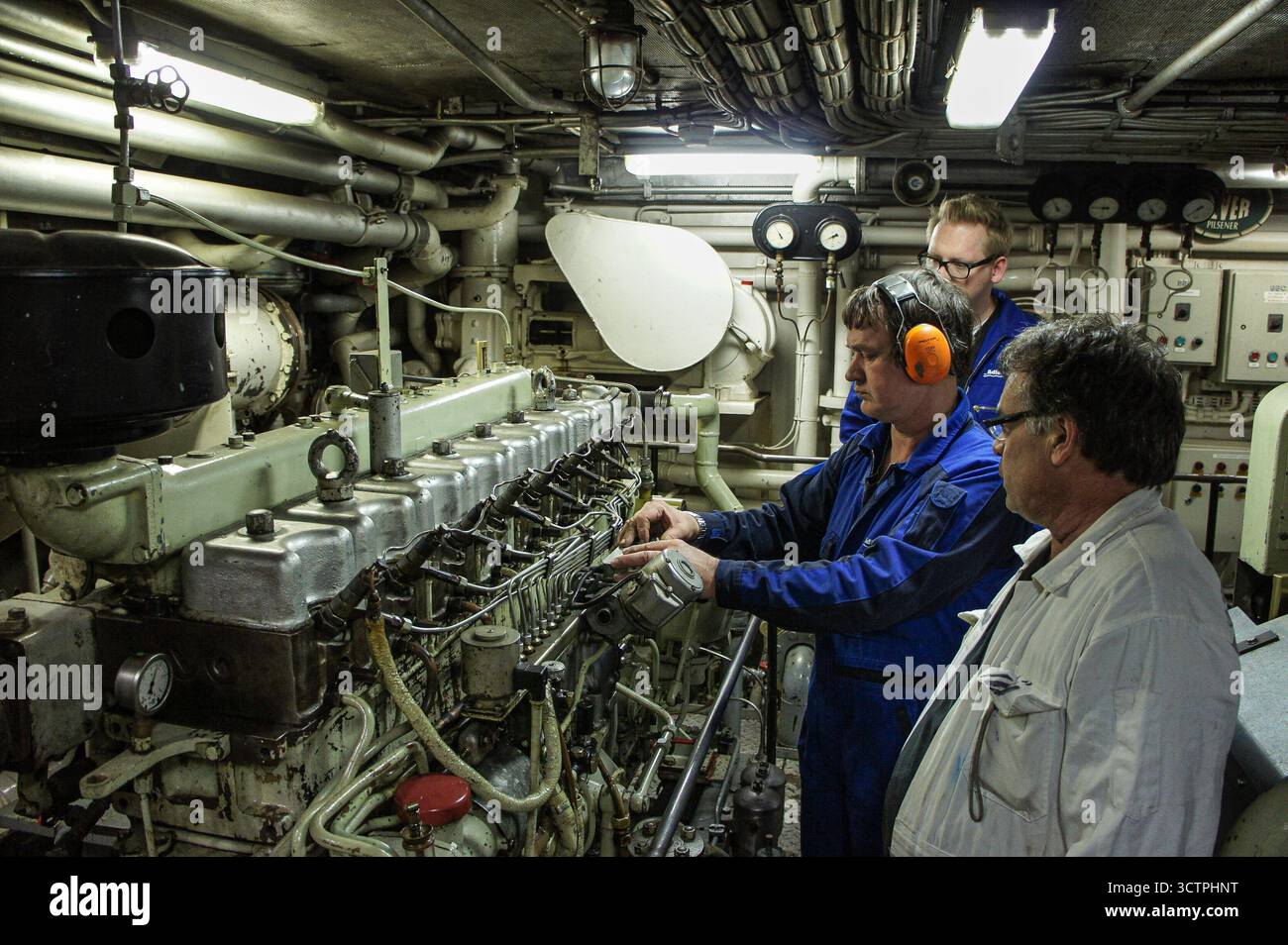 File pic: October 08,2025: Engine room aboard the CONSCIENCE vessel ...