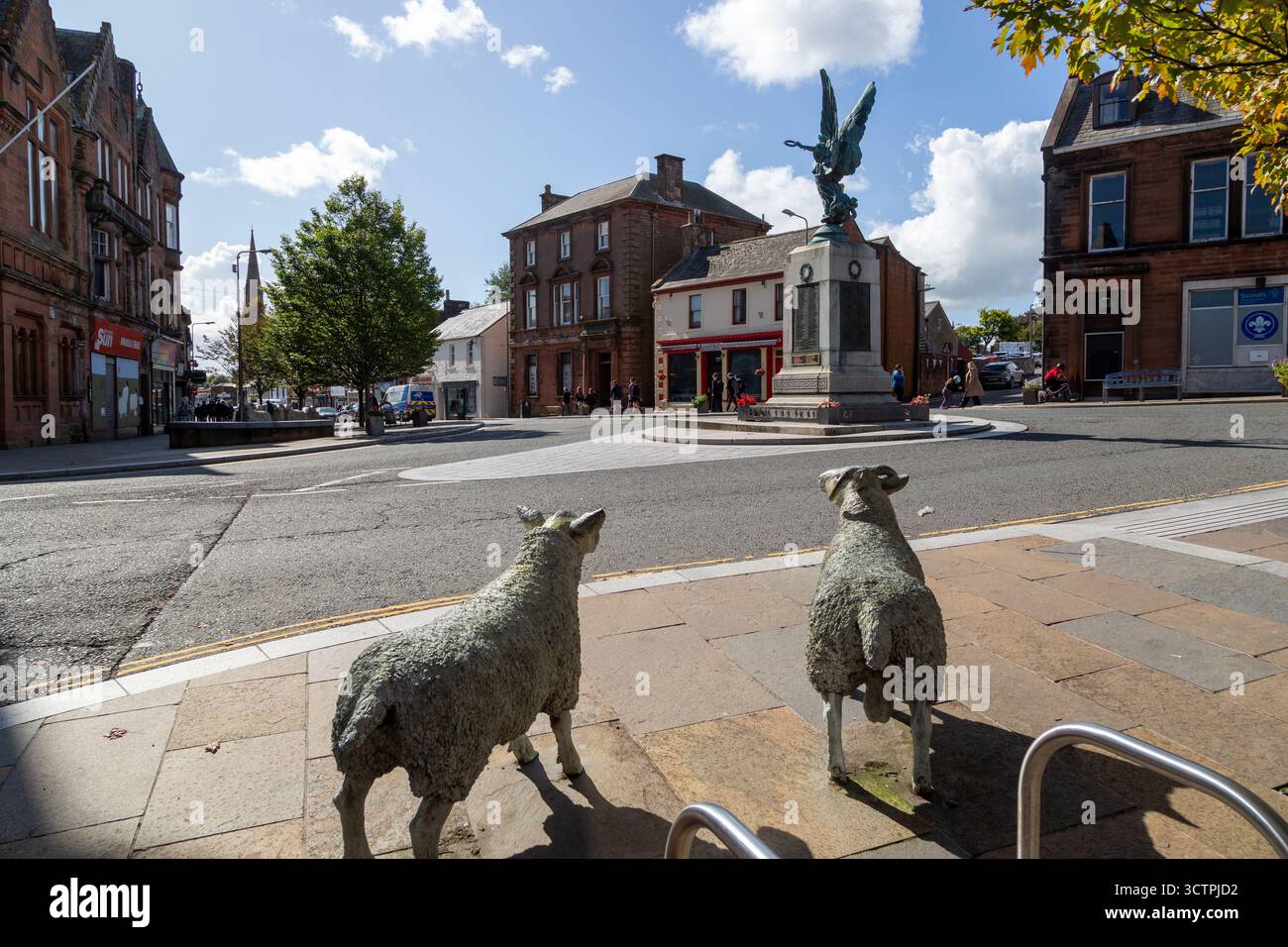 Lockerbie town centre sheep sculptures hi-res stock photography and ...