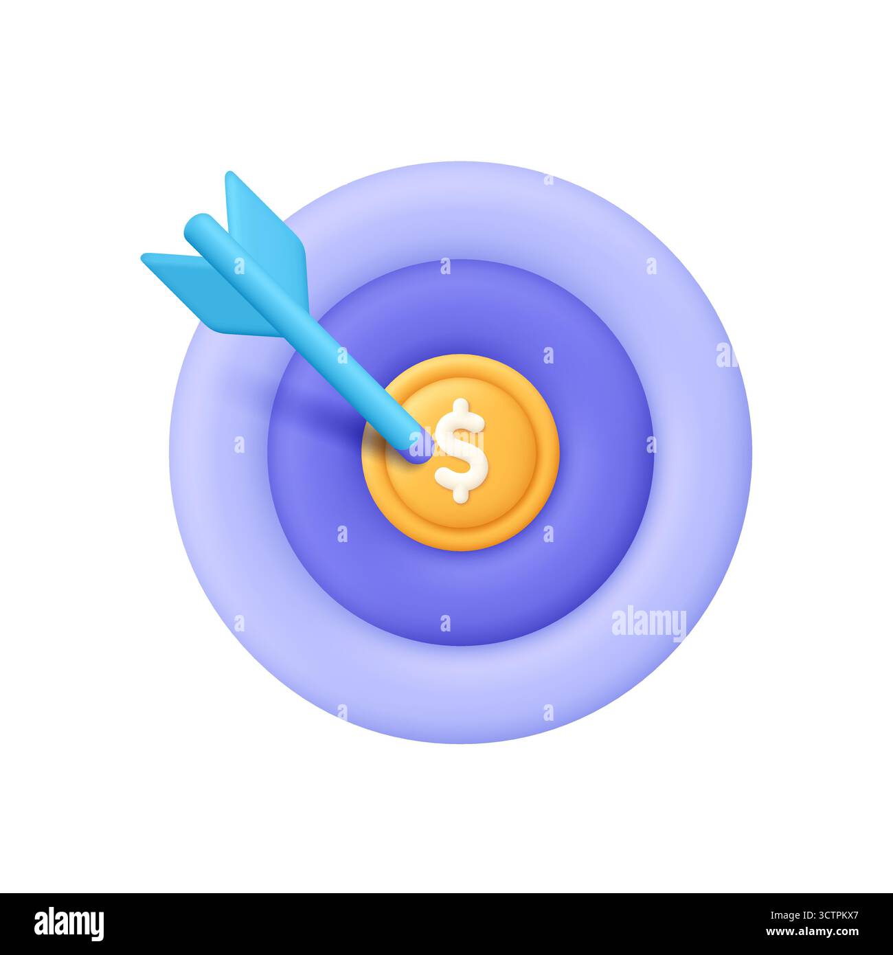Purple target arrow hitting hi-res stock photography and images - Alamy