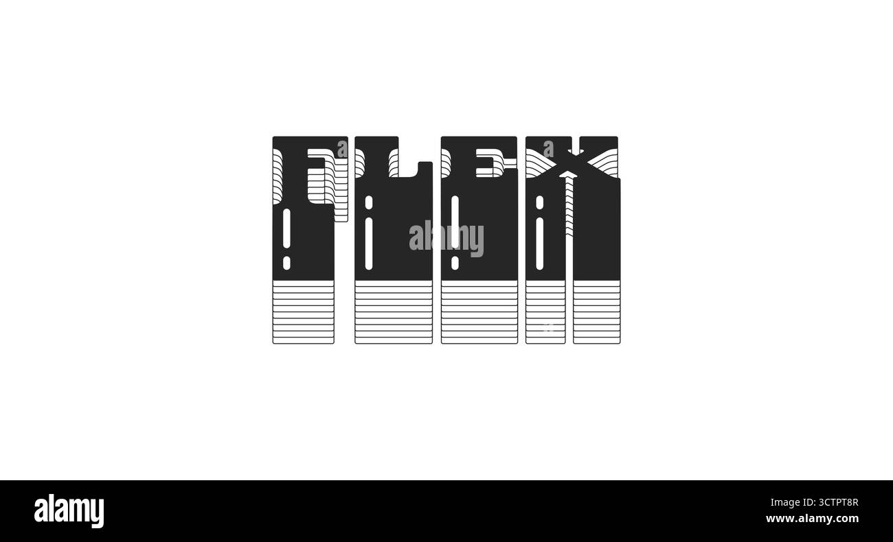 Flex bold black viral internet slang typography Stock Vector Image & Art - Alamy