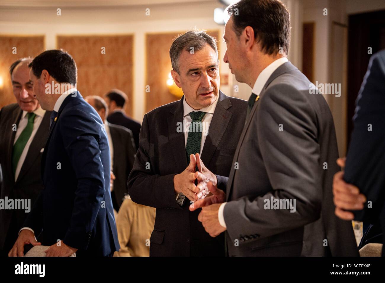 The president of the PNV, Aitor Esteban, during an informative ...