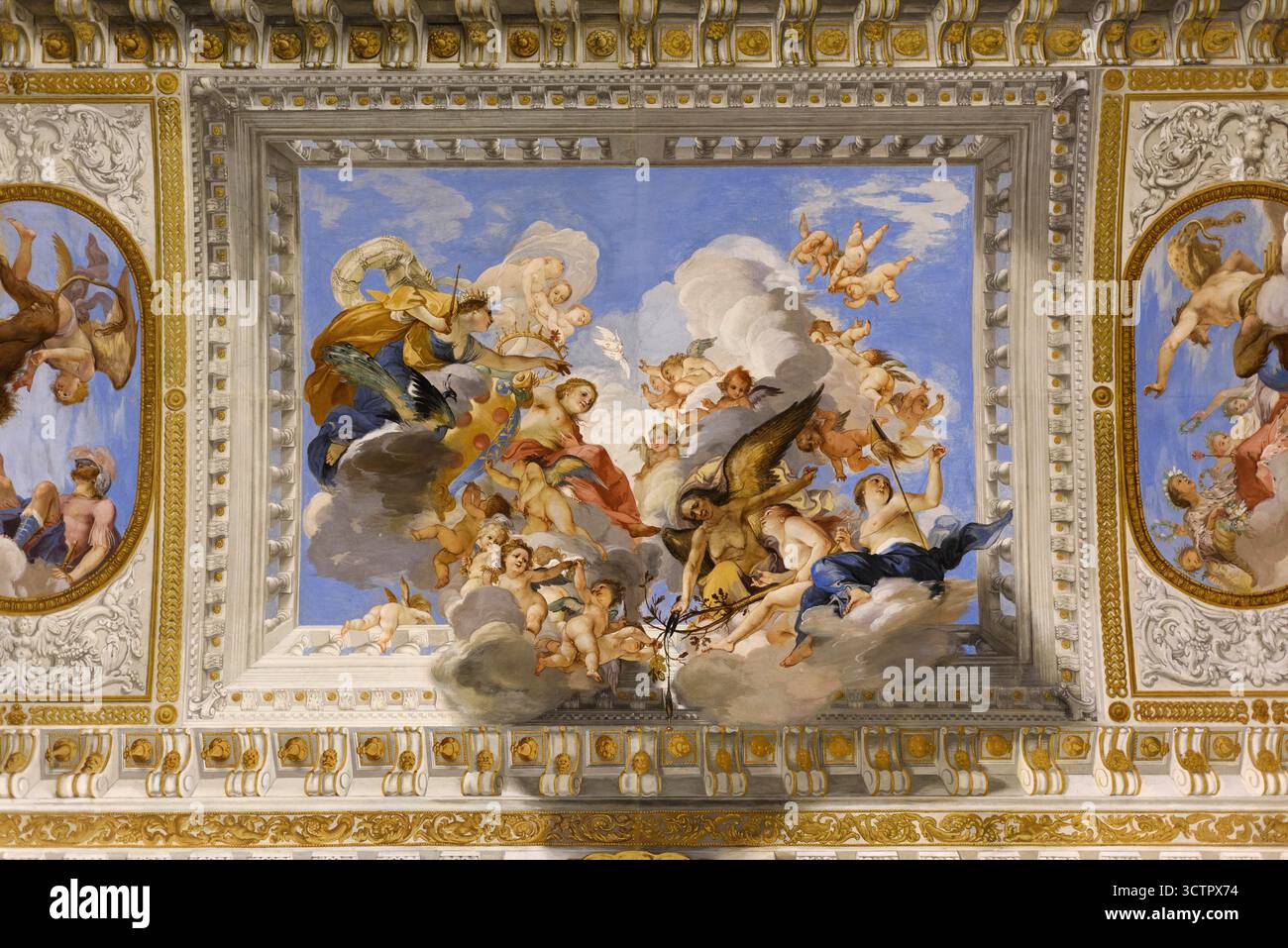 Florence. Italy. Pitti Palace / Palazzo Pitti. Allegory of the Marriage ...