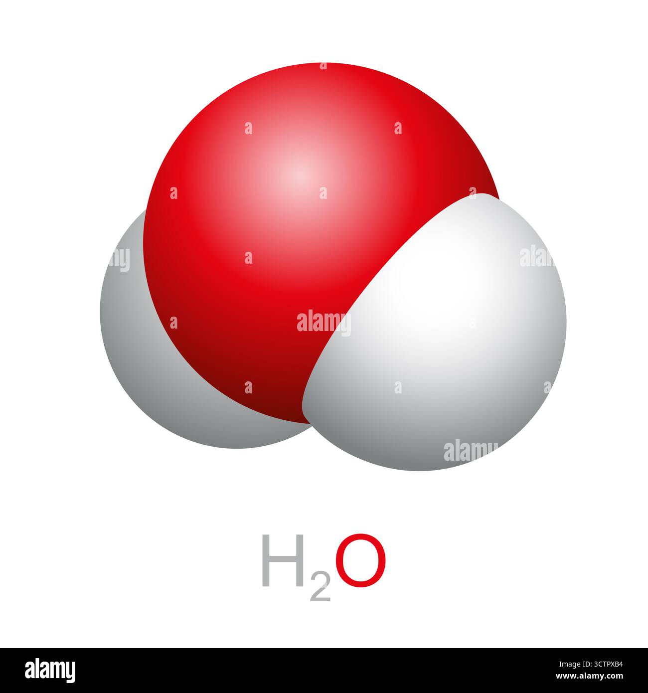Water h2o molecule 3d Cut Out Stock Images & Pictures - Alamy