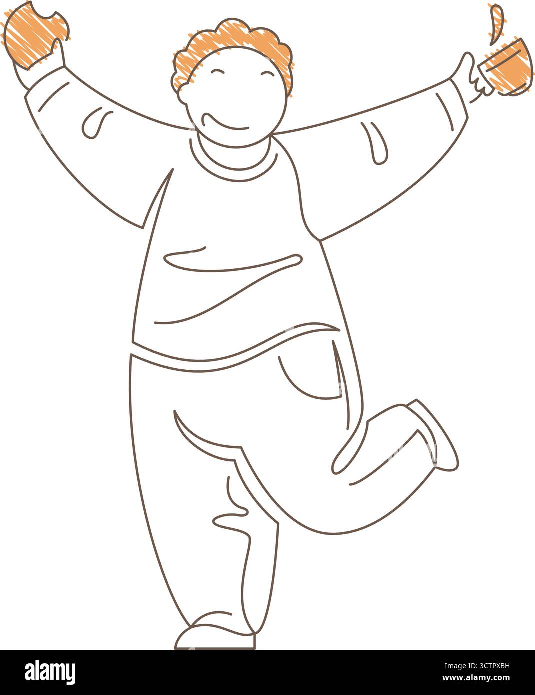 Man dancing holding cookie hi-res stock photography and images - Alamy