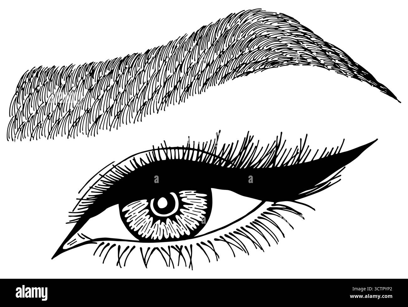 Eye brow beauty treatment Black and White Stock Photos & Images - Alamy