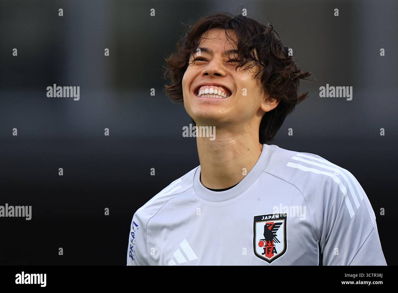 Ao Tanaka of the Japan national football team takes part in a practice ...