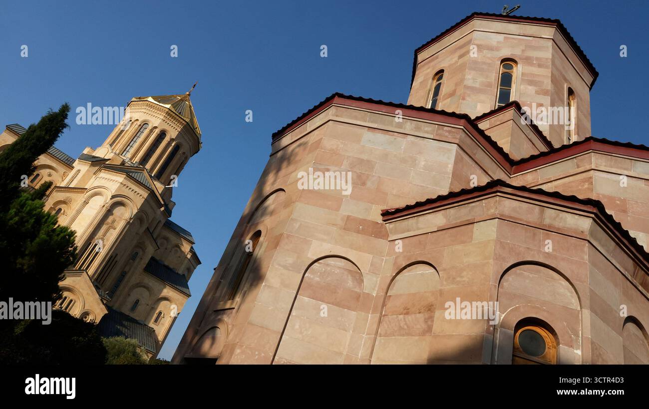 Temple of the Prophet Elijah and the Holy Trinity Cathedral in Tbilisi ...