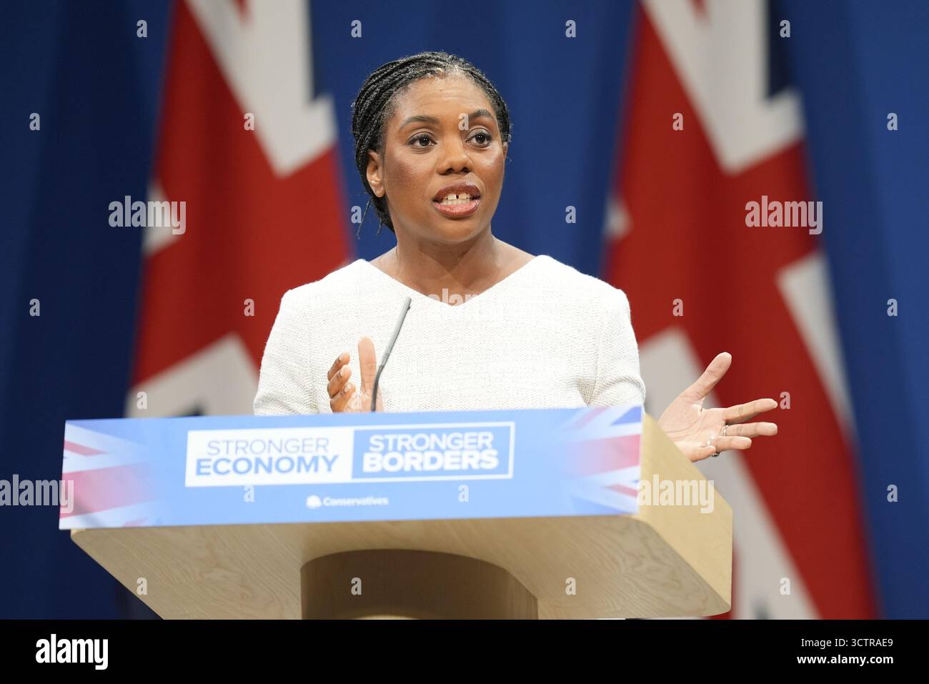 Conservative Party leader Kemi Badenoch delivers her keynote speech to ...