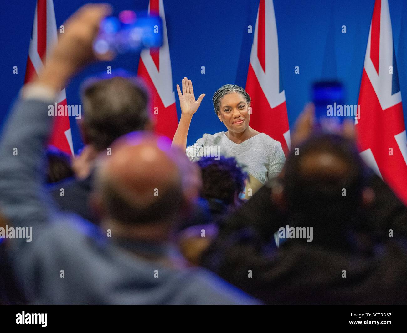 8th October, 2025. Manchester, UK Kemi Badenoch gives her leaders ...