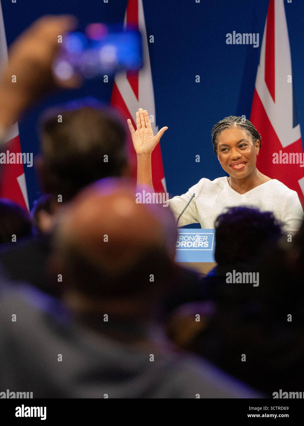 8th October, 2025. Manchester, UK Kemi Badenoch gives her leaders ...