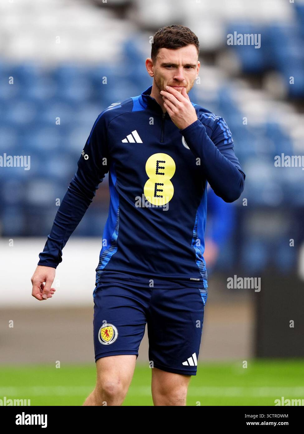 Scotland's Andrew Robertson during a training session at Hampden Park ...
