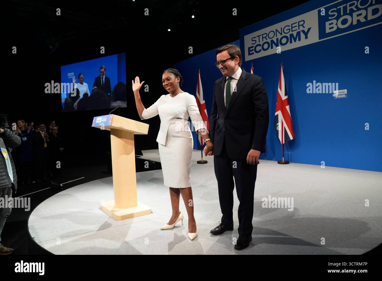 Conservative Party leader Kemi Badenoch with her husband, Hamish ...