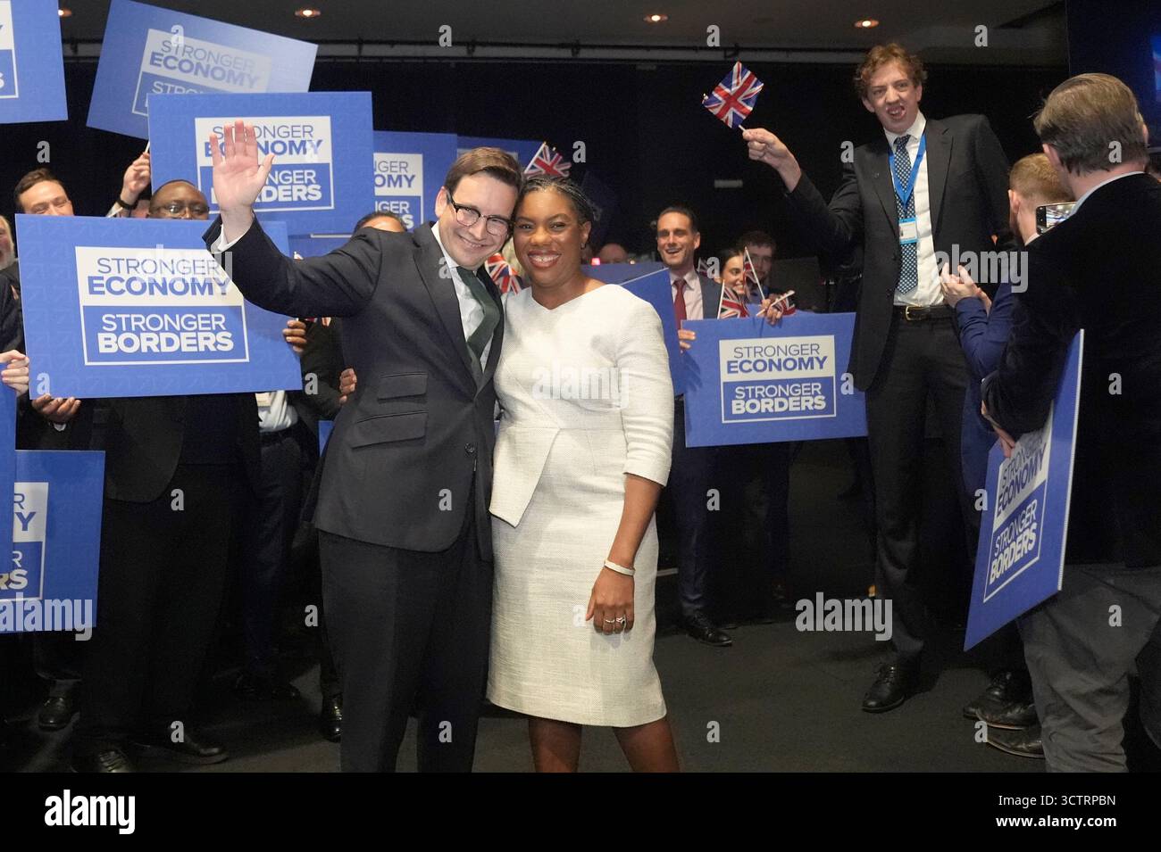 Conservative Party leader Kemi Badenoch with her husband, Hamish ...