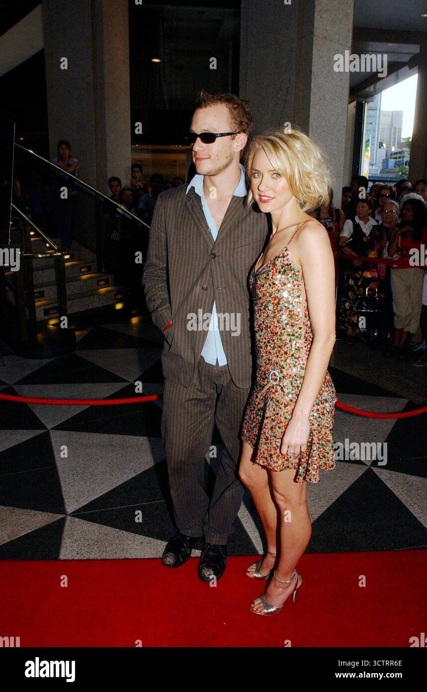 Naomi Watts and Heath Ledger arrive for the premiere of '21 Grams' at ...