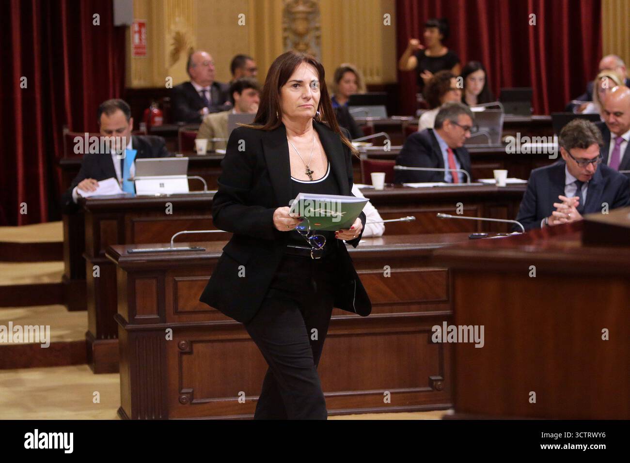 Vox spokeswoman in the Parliament, Manuela Cañadas, during the second ...