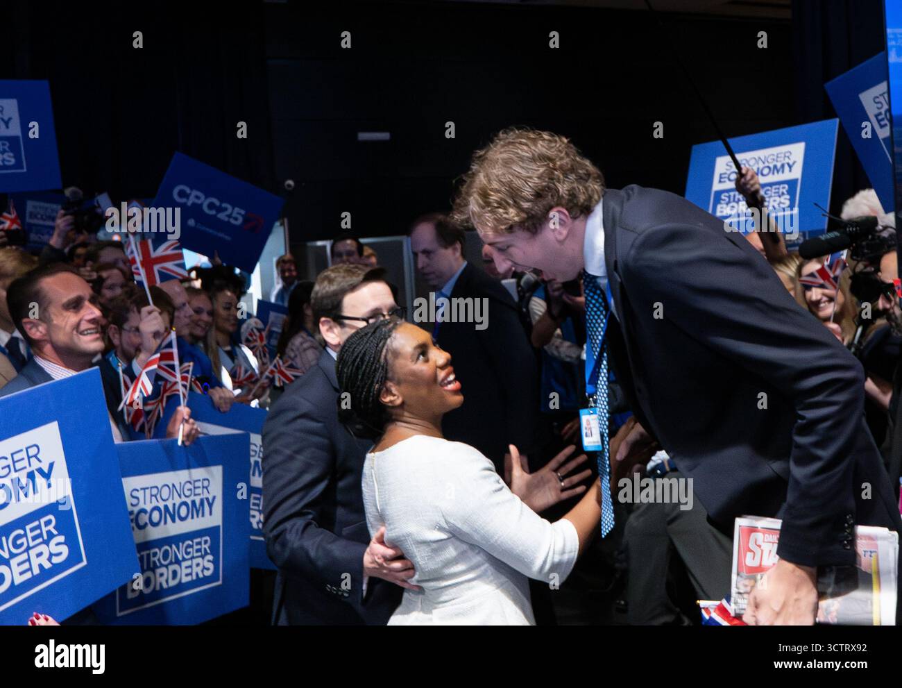 Manchester, UK. 08th Oct, 2025. After waiting all Conference the ...