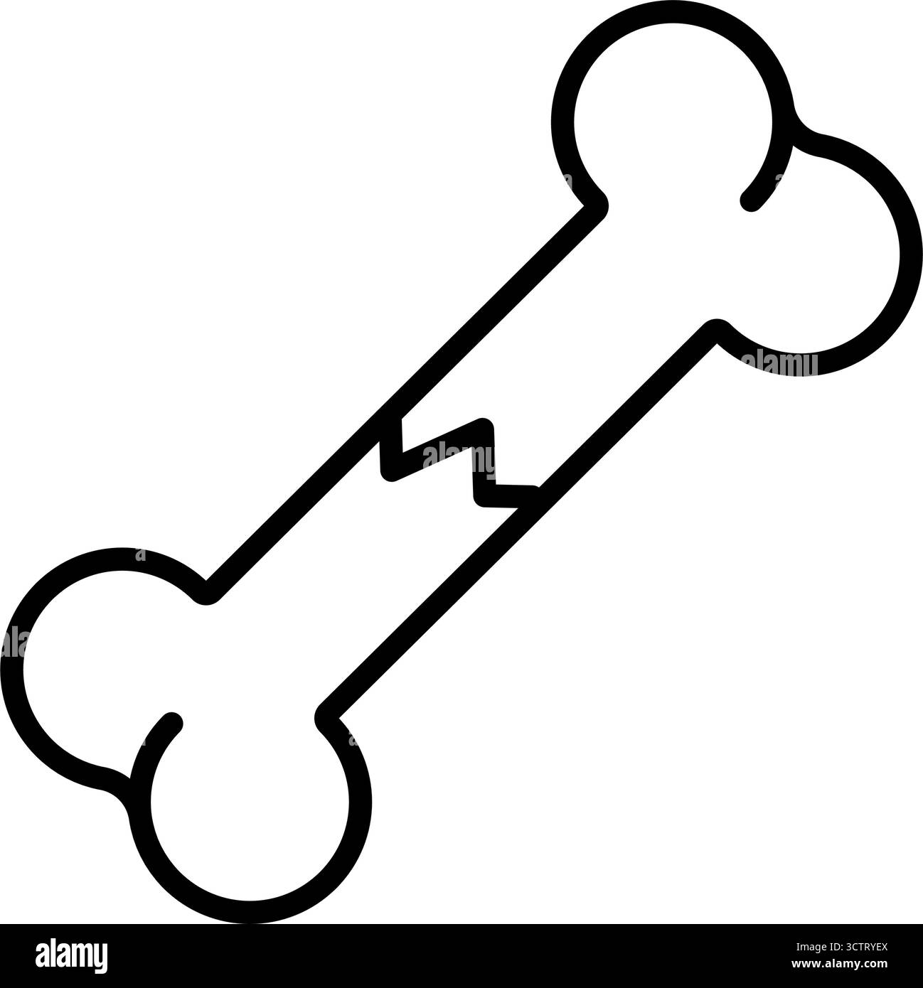 Broken bone line icon Cut Out Stock Images & Pictures - Alamy