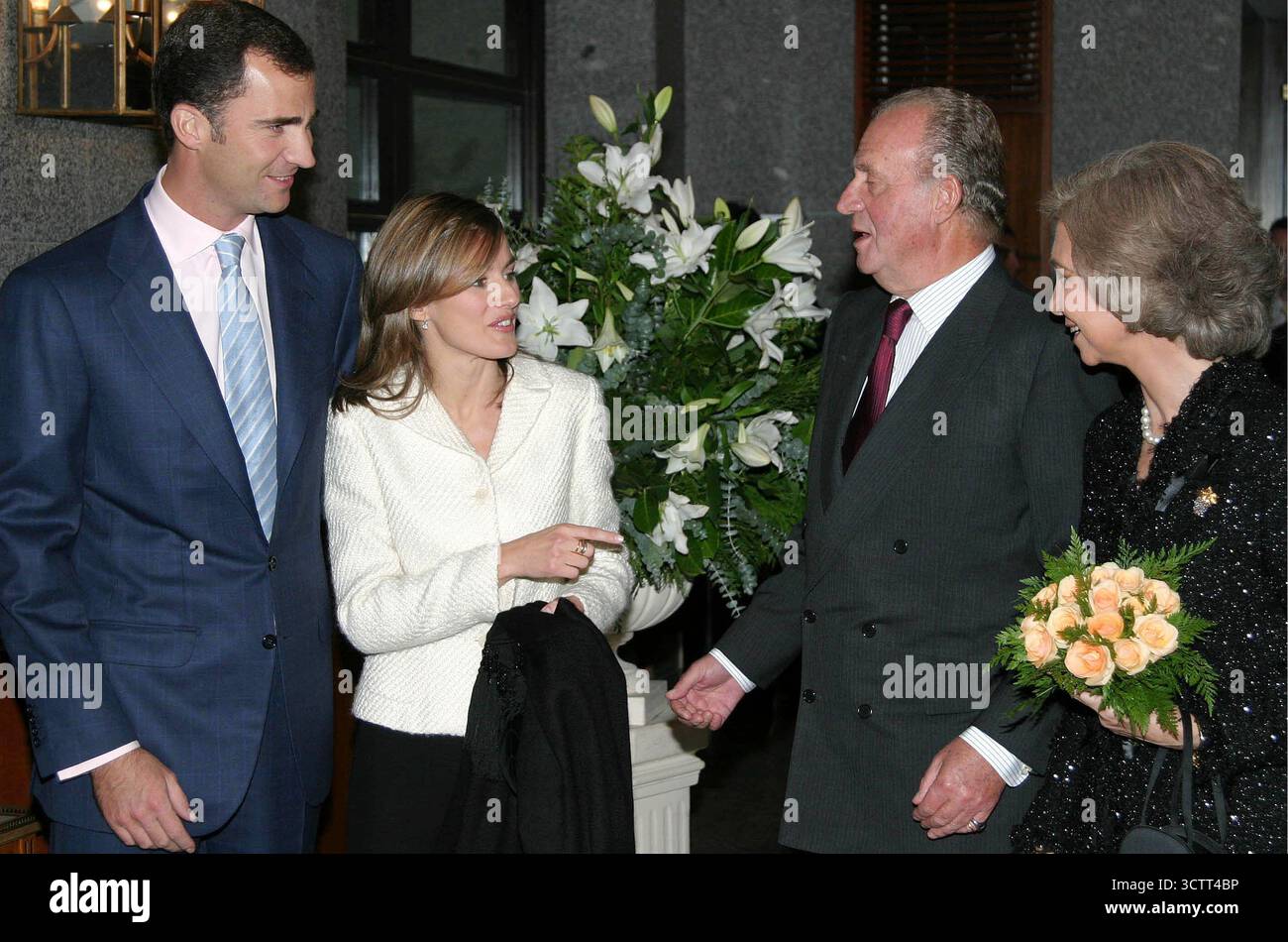 The first public appearance of Prince Felipe of Spain with his fiance ...