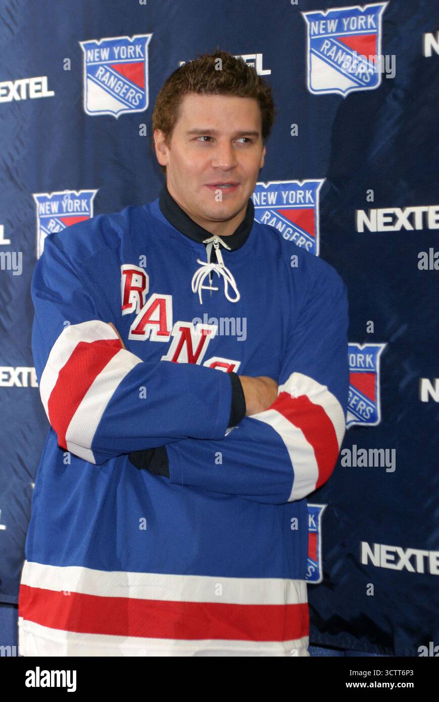 David Boreanaz at the Sixth Annual Superskate, the Charity Hockey event ...