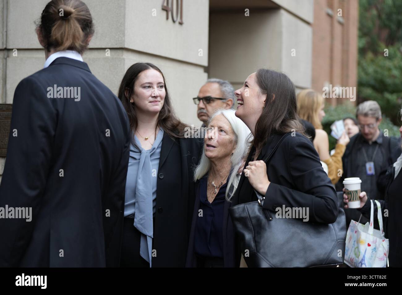 Patrice Failor, wife of former FBI Director James Comey, center, Claire ...