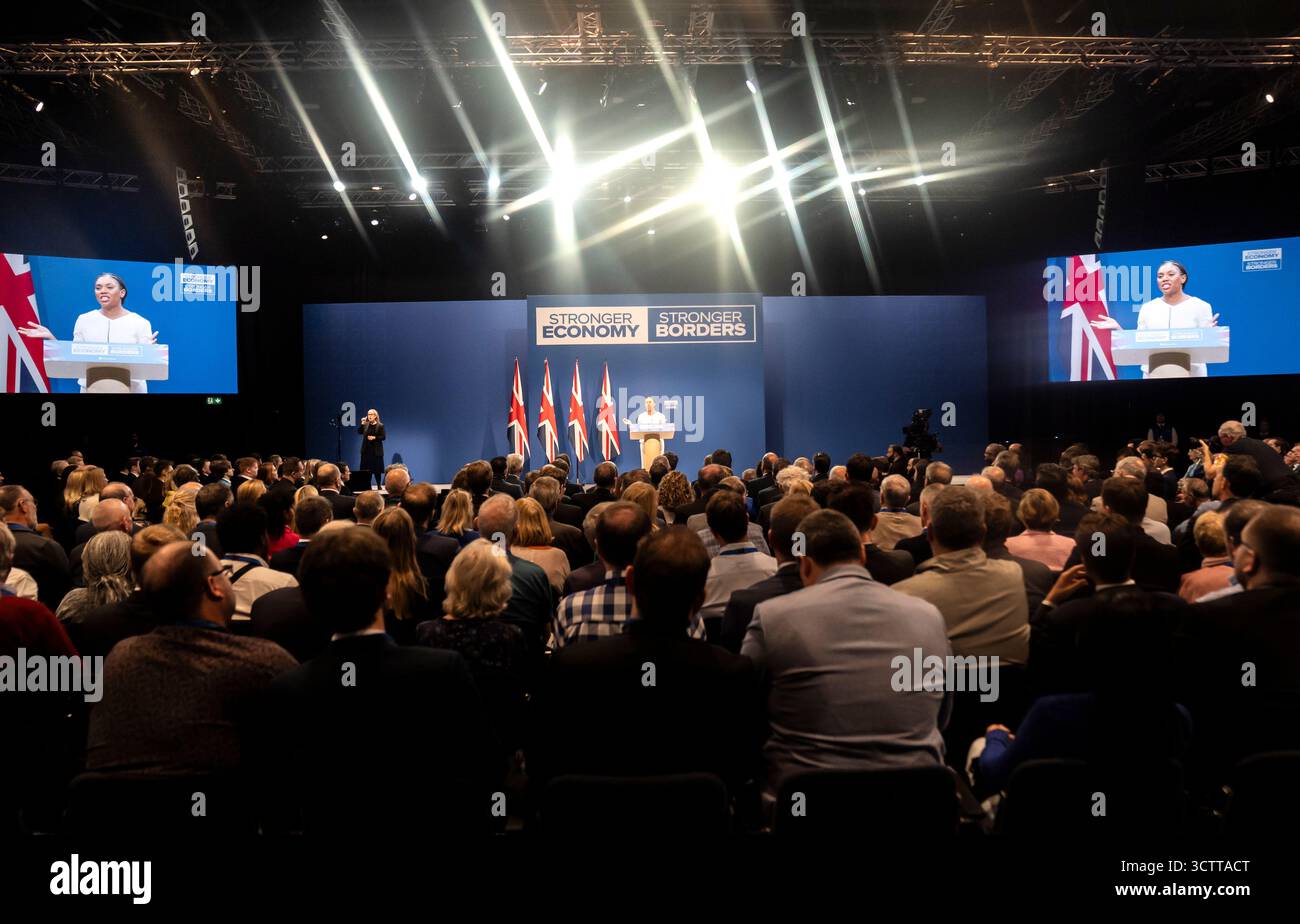 Conservative Party leader Kemi Badenoch delivers her keynote speech to ...