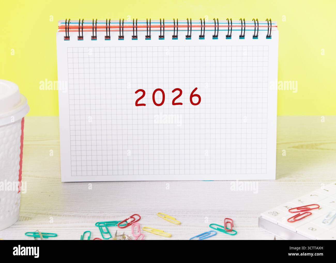 Notebook on desk 2026 hi-res stock photography and images - Alamy