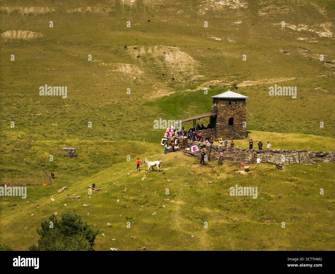Aerial view people atop hi-res stock photography and images - Alamy