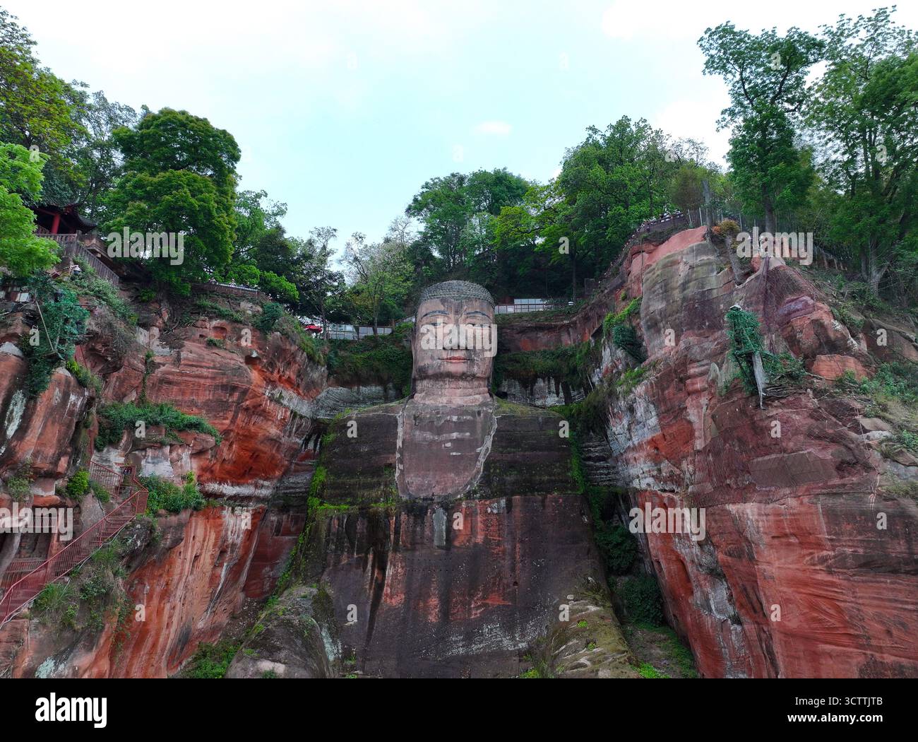Aerial photo of Leshan Giant Buddha Scenic Area Scenic Spot, World ...