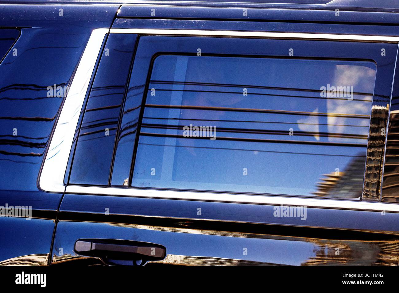 Secretary of Homeland Security Kristi Noem is seen in a motorcade after ...