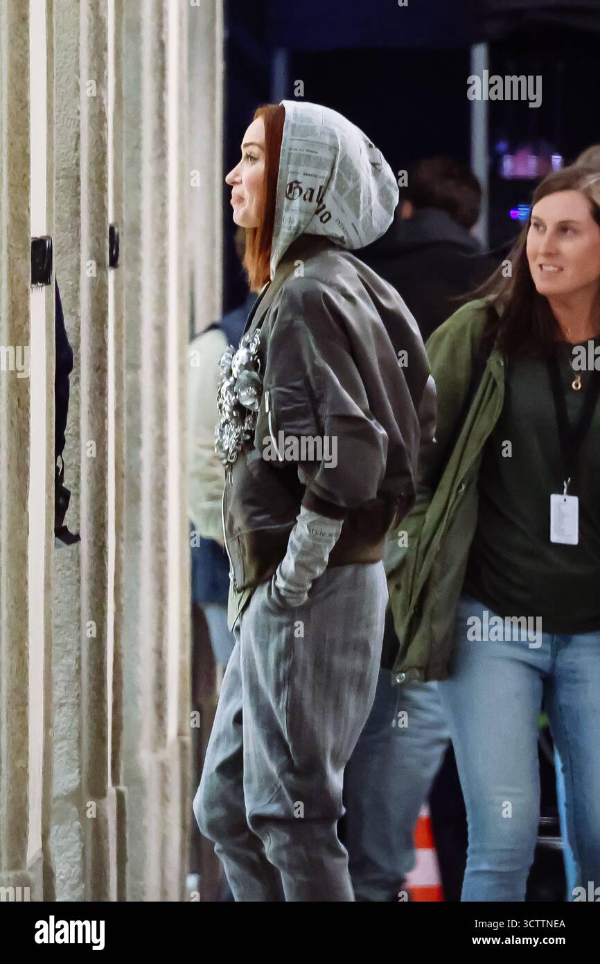 Milan, Italy. 07th Oct, 2025. Milan, filming of The Devil Wears Prada 2 ...