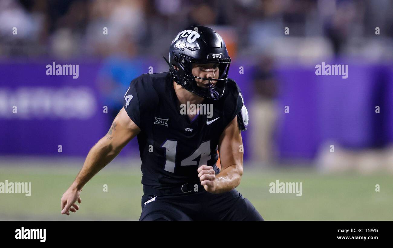 TCU wide receiver Joseph Manjack IV (14) during an NCAA football game ...
