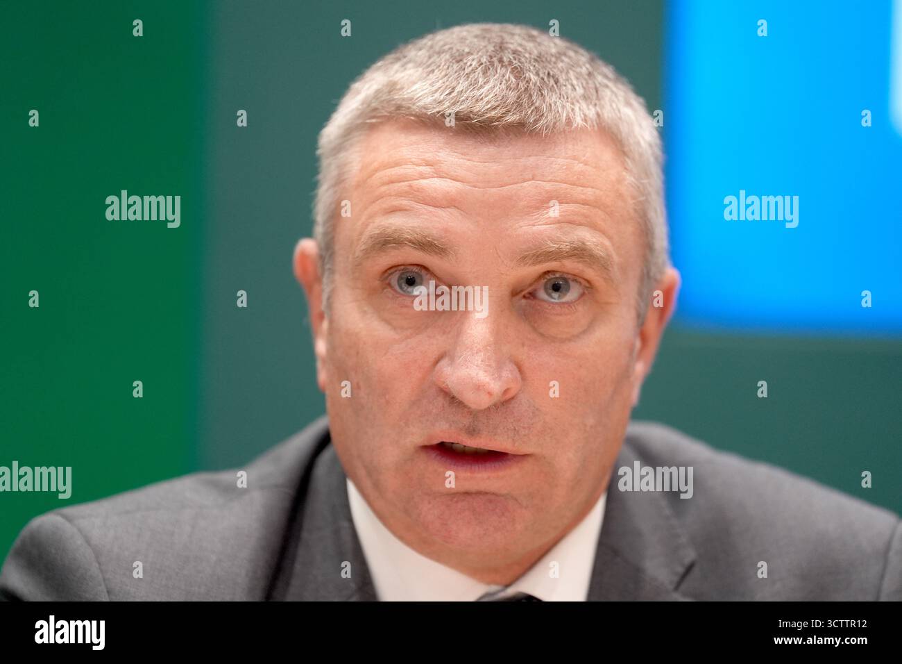 Minister of State for Youth Justice Niall Collins holds a post-budget ...