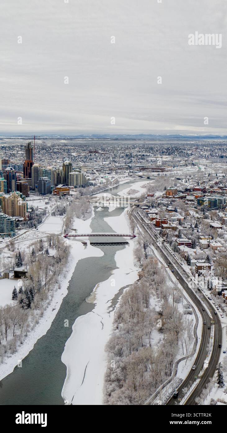 Aerial view citys frozen hi-res stock photography and images - Alamy