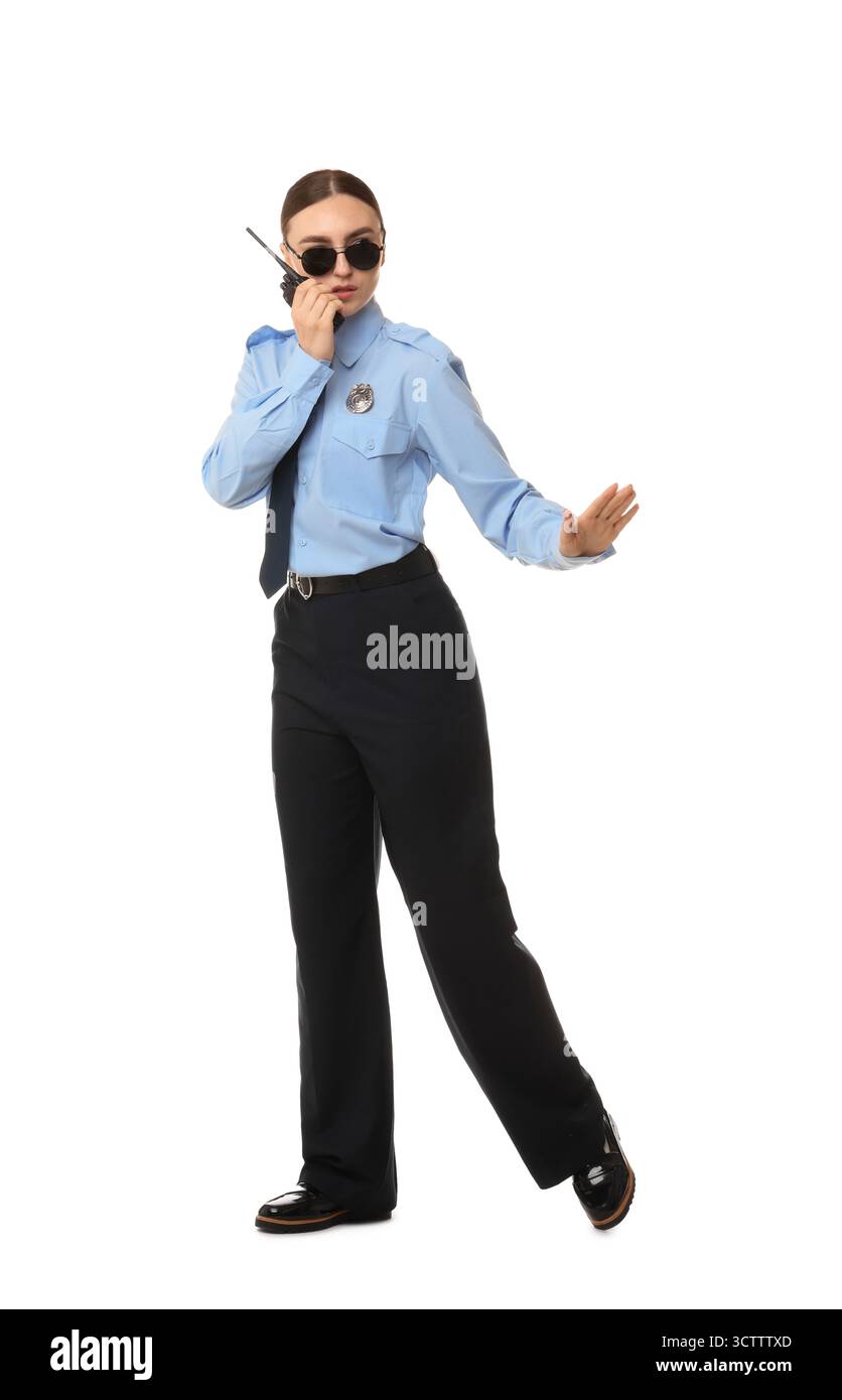 Police officer posing woman Cut Out Stock Images & Pictures - Alamy