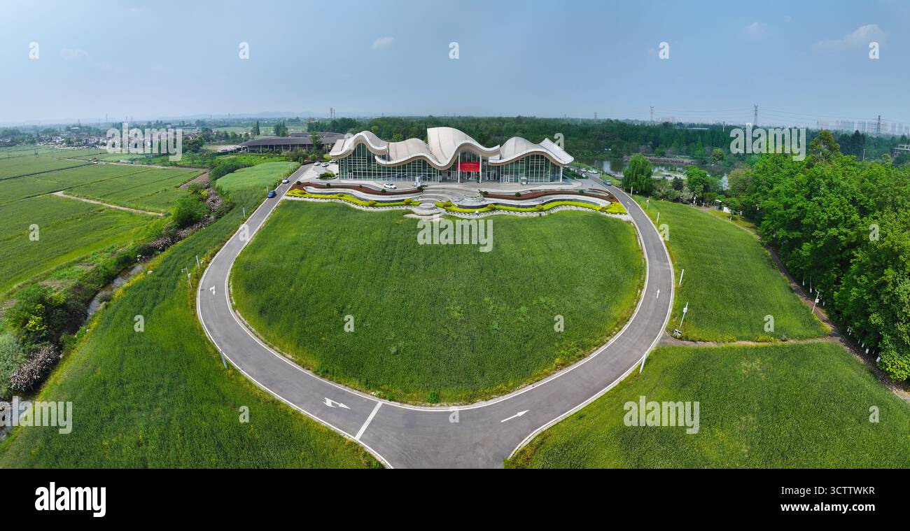 Aerial photography of Tianfu International Slow City in Chongzhou ...