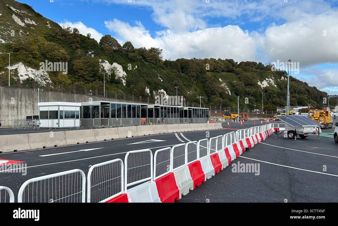 A view of the new car passenger identity and fingerprint scanning area ...