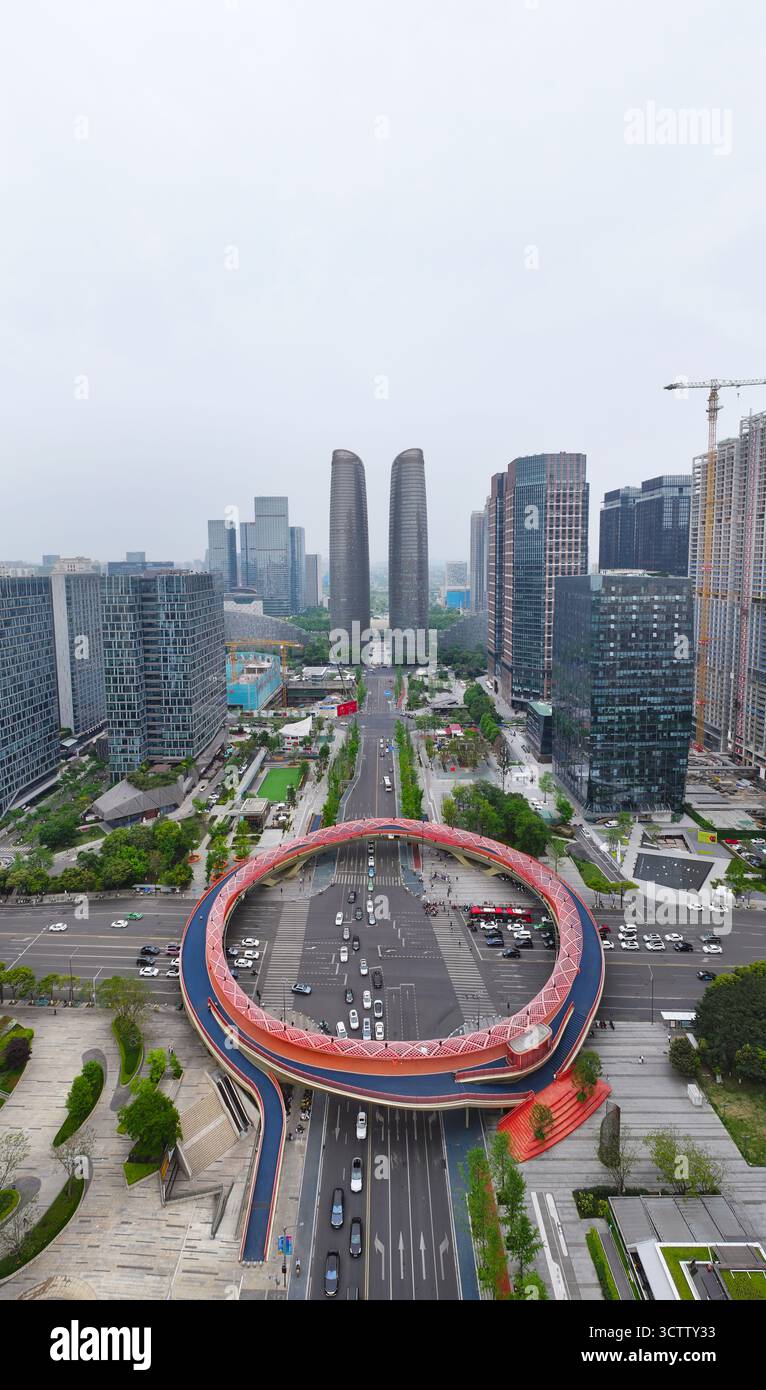 Aerial photography of Chengdu IFS International Financial Center in ...