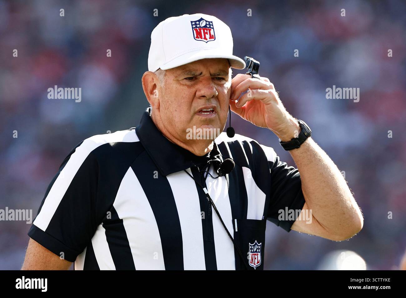 Referee Bill Vinovich during an NFL football game between the New ...