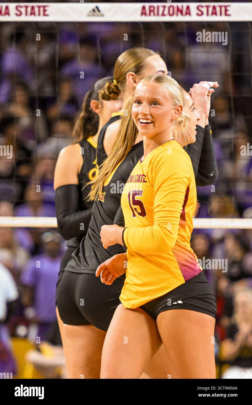 Arizona State Sun Devils libero/defensive specialist Faith Frame (15 ...