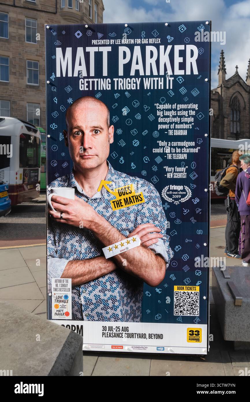 Poster advertising Matt Parker at the Edinburgh Fringe Festival ...
