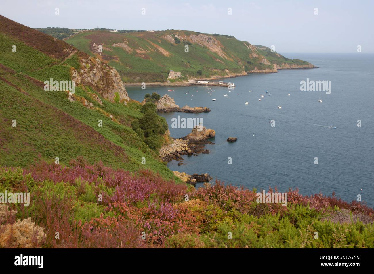 Bouley Bay, Jersey, seen from the northern coast path Stock Photo - Alamy