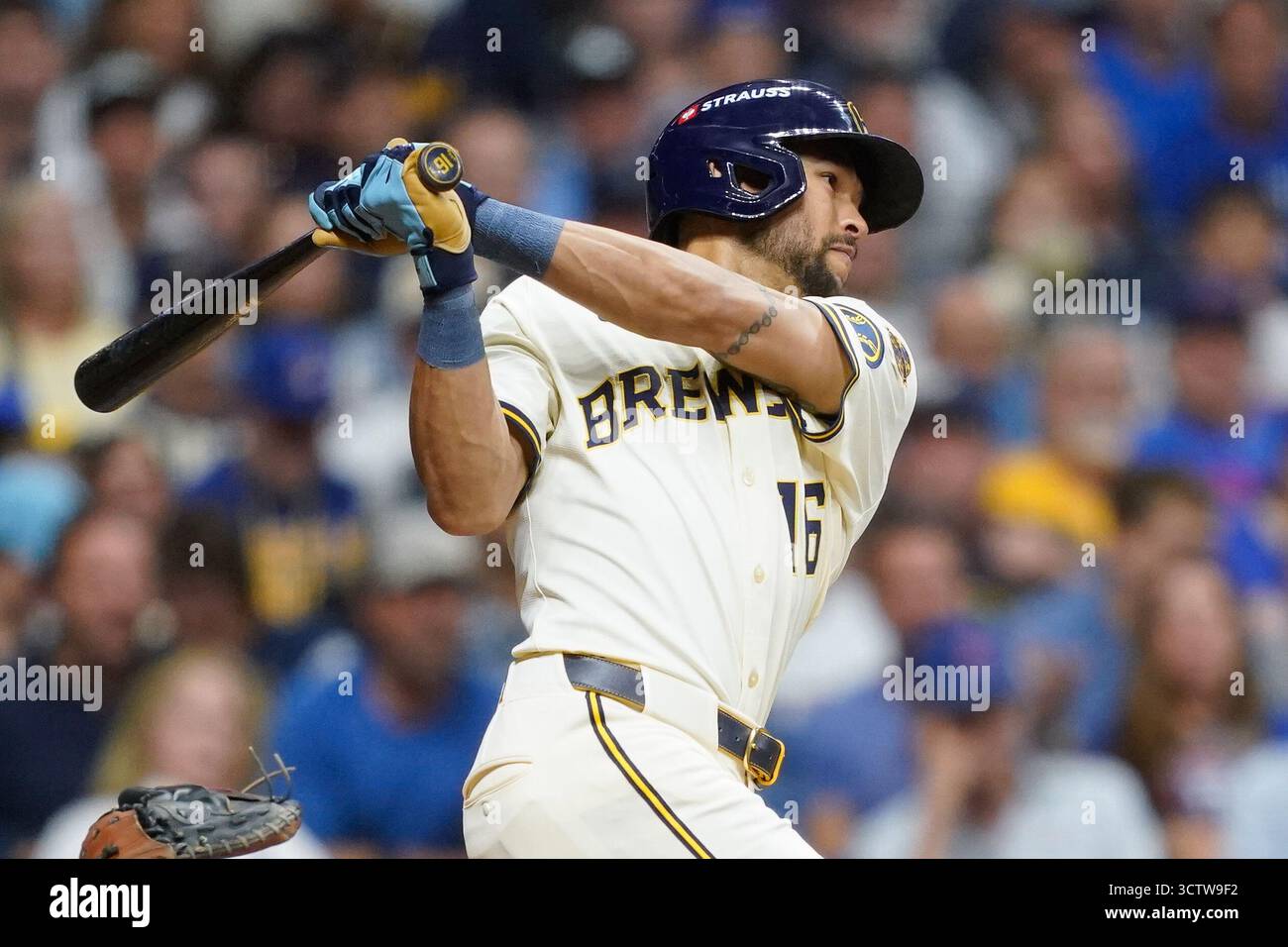 Milwaukee Brewers' Blake Perkins at bat during the sixth inning in Game ...