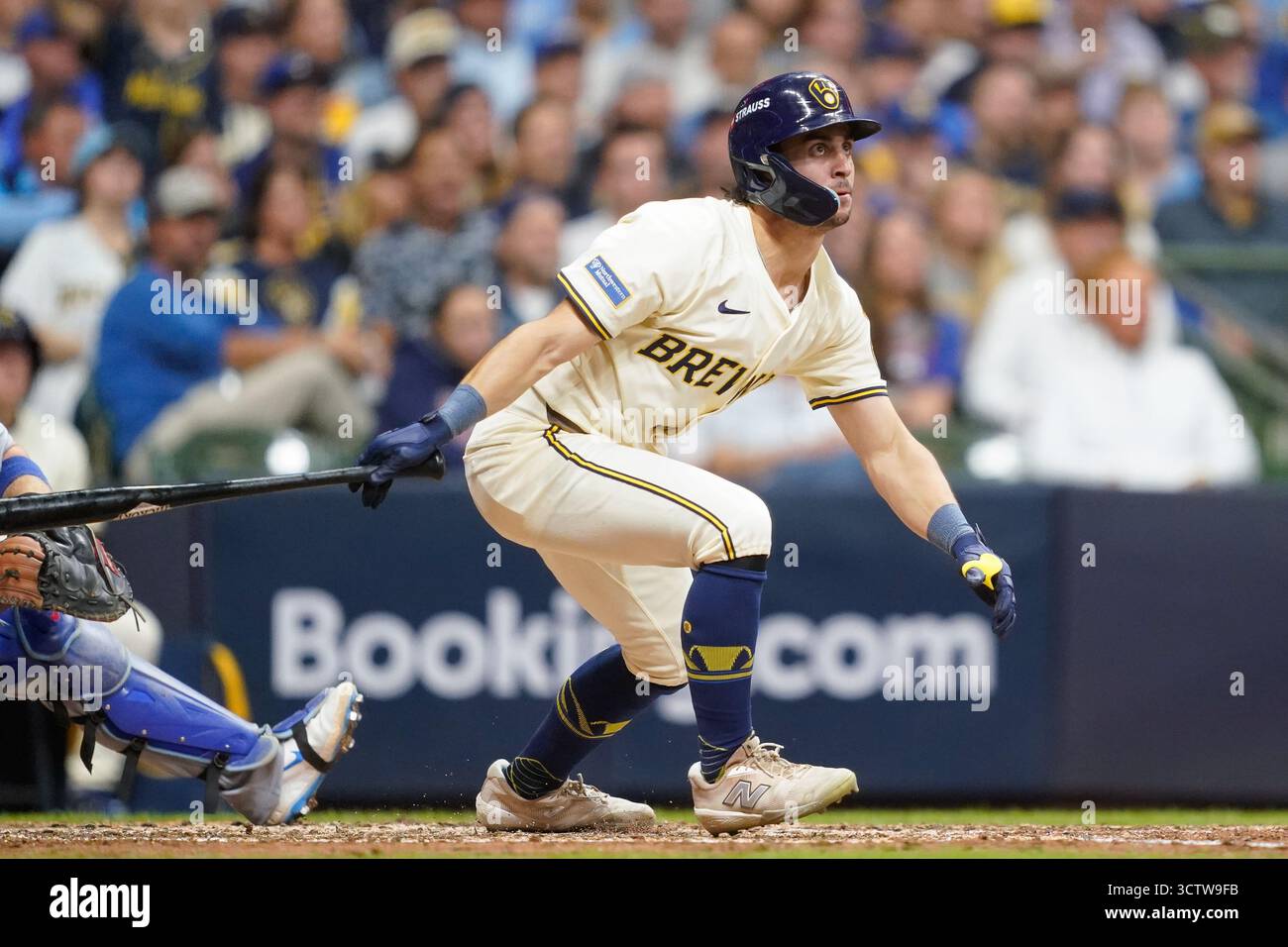 Milwaukee Brewers' Sal Frelick at bat during the fifth inning in Game 2 ...